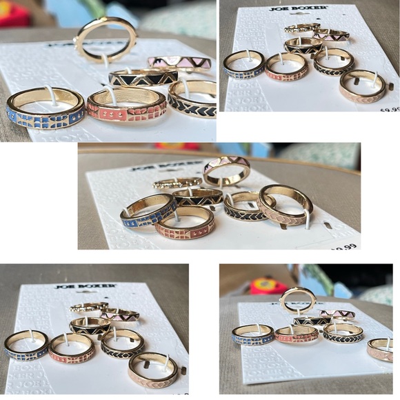 Joe Boxer | Jewelry | Nwt Joe Boxer Seven 7 Stacking Rings Gold Tone ...